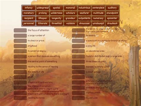 Ielts Meaning Match Up