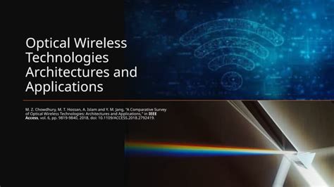 Optical Wireless Technologies For Human Beingpptx Ppt