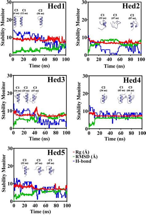 Of The Md Analysis Data For The Model Peptides The Decrease In The Download Scientific Diagram