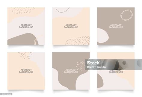 소셜 미디어 인스타 스토리 피드 포스트에 대한 추상적 인 배경 디자인 브라운 낙서 낙서 모양 손 그린 개체 텍스트공간을