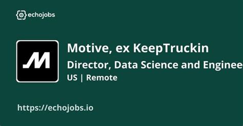 motive ex keeptruckin is hiring director data science and engineering finance usd 200k 280k