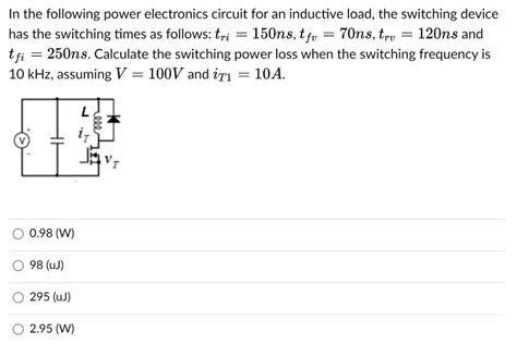 solved in the following power electronics circuit for an