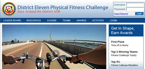 United States Coast Guard Fitness Challenge Website Designed By Mjs Web