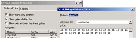 Searching Ad For A User Account With A Sid Jeff Schertzs Blog