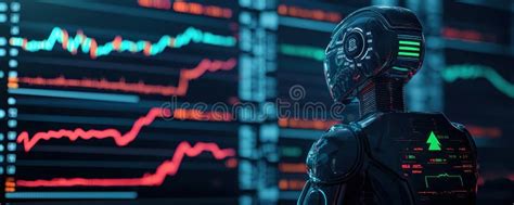 Ai Robot Analyzing Stock Market Data Futuristic Finance Technology