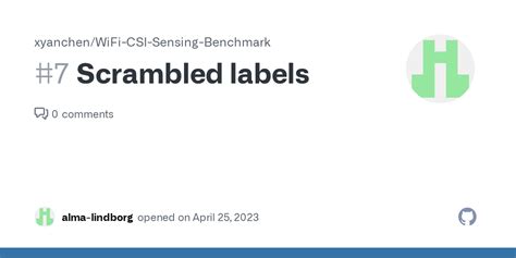 Scrambled Labels · Issue 7 · Xyanchenwifi Csi Sensing Benchmark · Github