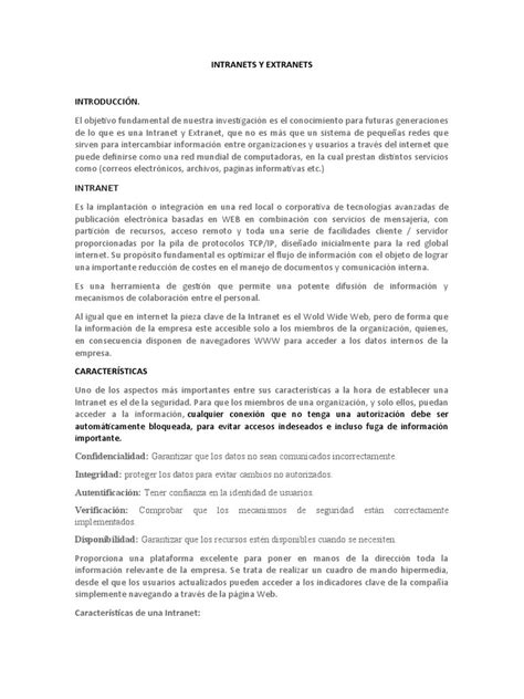 Intranets Y Extranets Pdf Internet Red Mundial