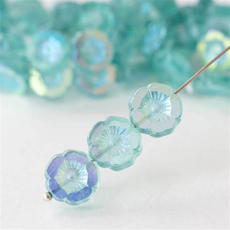 Flower Beads For Jewelry Making Czech Glass Beads Funkyprettybeads