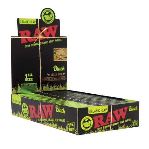 Raw Black Organic Hemp Rolling Papers Boom Headshop