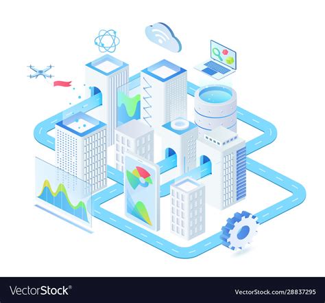 Digital Technologies Isometric Royalty Free Vector Image