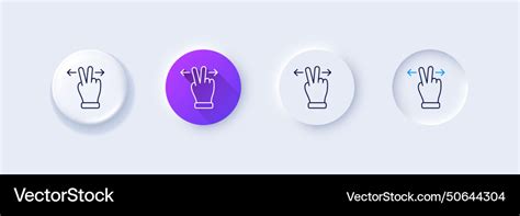 Touchscreen Gesture Line Icon Slide Arrow Sign Vector Image