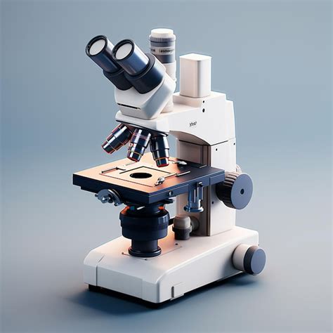 Premium Ai Image Laboratory Microscope On A White Isolated Background