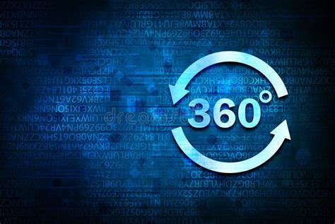 360 Degrees Rotate Arrow Icon Abstract Blue Background Illustration Design Stock Image Image