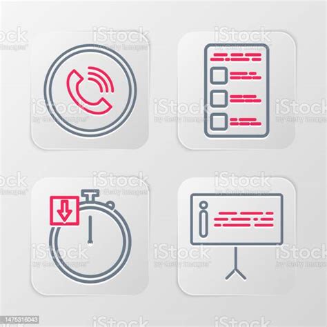 회선 정보 스톱워치 계정 만들기 화면 모바일 및 전화 통화 아이콘을 설정합니다 벡터 계시기에 대한 스톡 벡터 아트 및 기타 이미지 계시기 누름 버튼 다중 색상