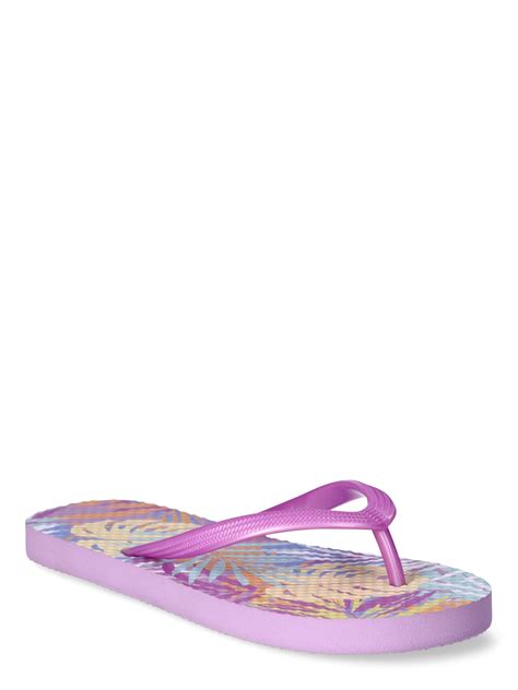 Wonder Nation Girls Flip Flops Pvc Upper Eva Outsole