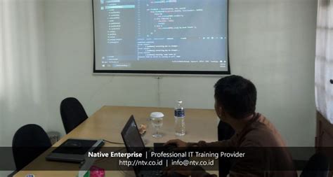 training web app development using node js express and mongodb bersama panasonic native