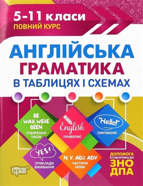 Англійська граматика в таблицях і схемах 5 11 класи Допомога в підготовці до ЗНО ДПА Галина