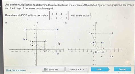 solved use scalar multiplication to determine the coordinates of the