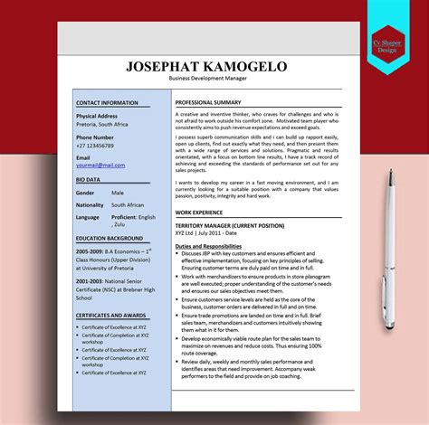 Cv Writing Examples In Kenya Exeter