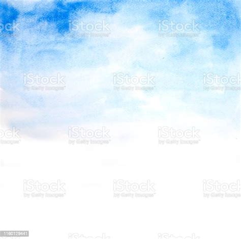 손으로 그린 수채화 하늘과 구름 추상 수채화 배경 벡터 일러스트레이션 배경 주제에 대한 스톡 사진 및 기타 이미지 배경 주제 물 투명한 Istock