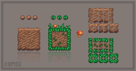 Dirt And Grass In Terraria Game