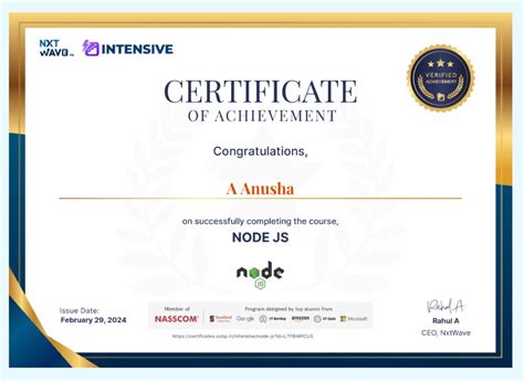 Ayyala Anusha On Linkedin Nxtwave Mernstack Nodejs