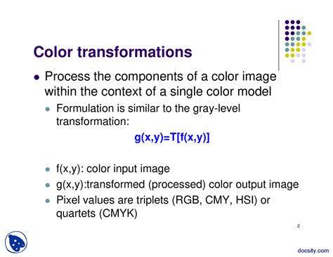 Color Transformations Colors Pictures And Digital Image Processing