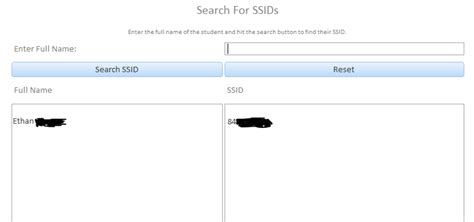 Sql Match Names And Ids Search For And Display Duplicate Values Name Id Using A Form In