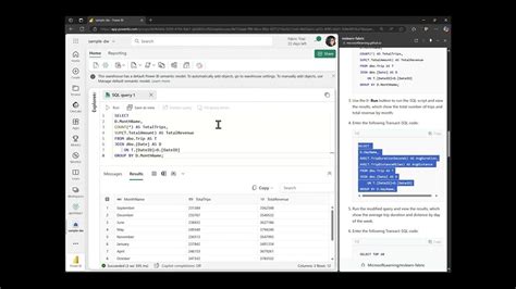 Dp 600 Lab 7 Query A Data Warehouse In Microsoft Fabric Youtube