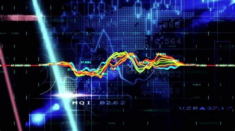 Colorful Financial Data Graph Animation Over Digital World Map And Binary Coding Stock Video