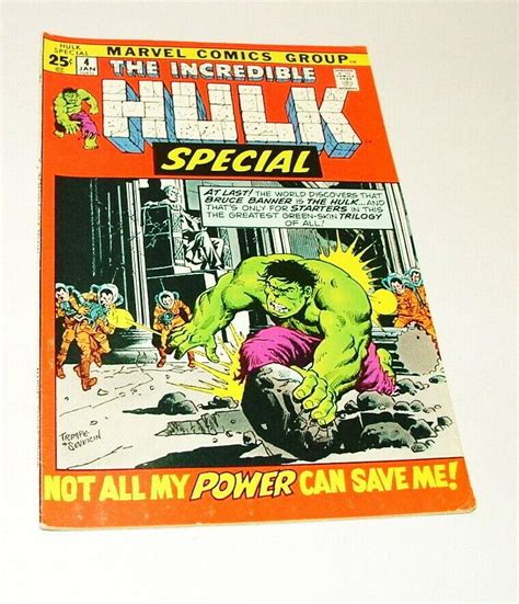 1971 Marvel The Incredible Hulk 4 Comic Book Lot U 73 Bright