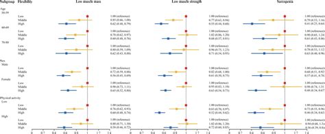 Subgroup Analyses Of The Cross‐sectional Associations Of Flexibility