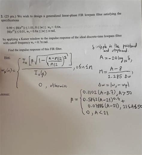 Solved 2 25 Pts We Wish To Design A Generalized
