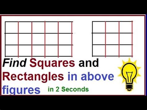 Formula for count the number of squares and rectangular in the given figure | Math reasoning ...