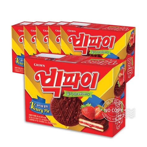 크라운 빅파이 딸기 216g 6입 홈플러스 택배배송