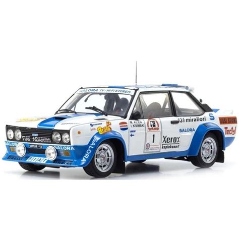 Kyosho 1 18 Fiat 131 Abarth 1980 1000 Lake Diecast Model 1 Markku Alén Ilkka Kivimäki