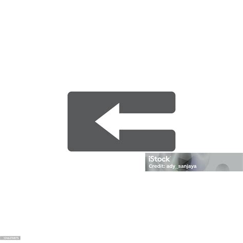 Backspace Key Vector Icon Symbol Keyboard Isolated On White Background Stock Illustration