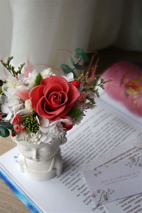 композиция со стабилизированными цветами и сухоцветами | Flower ...