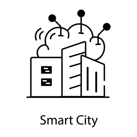 IoT City Linear Icon Vector Art At Vecteezy