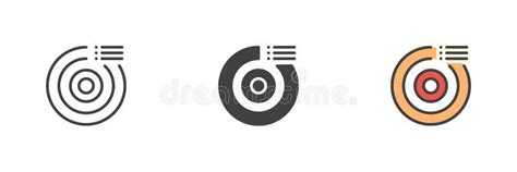 Circular Chart Different Style Icon Set Stock Vector Illustration Of Colorful Linear 263401573