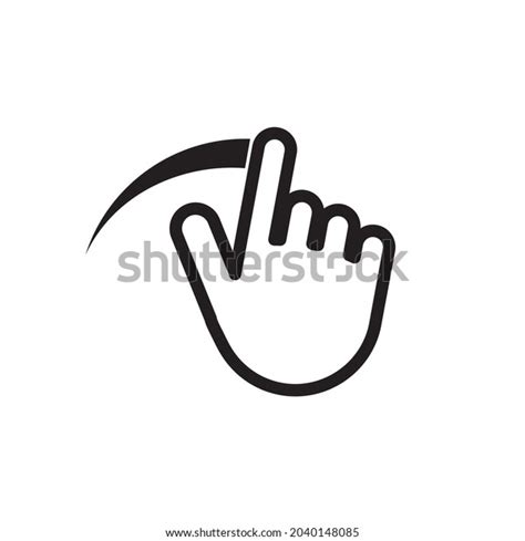 Screen Swipe Icon Vector Isolated Stock Vector Royalty Free