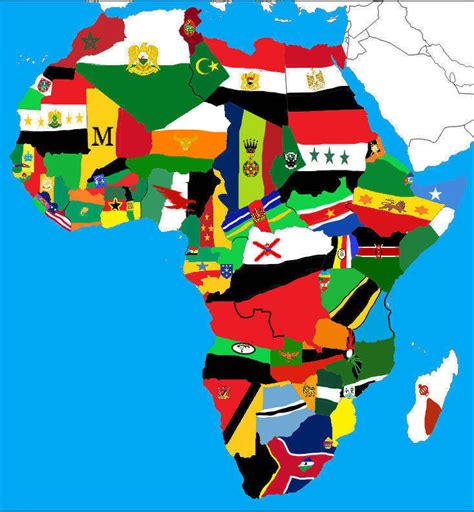 Africa Map Of Flags