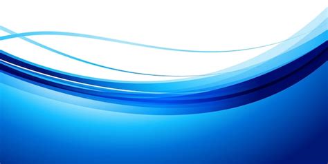 Abstract Blue Wave Design With Flowing Lines Premium Psd