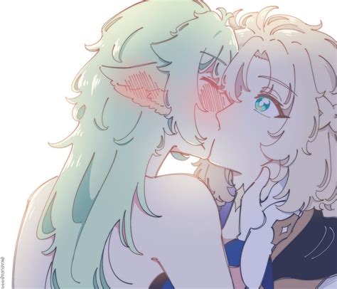 Albedo And Sucrose Genshin Impact Drawn By Kagura8999 Danbooru