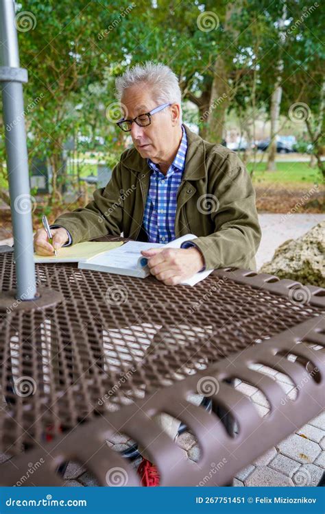 University Professor Preparing A Class Lecture Stock Image Image Of