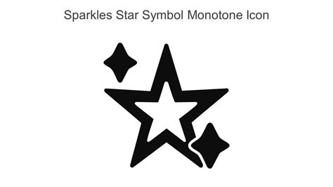 Sparkles Star Symbol Monotone Icon In Powerpoint Pptx Png And Editable Eps Format PPT Presentation