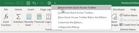 Quick Access Toolbar là gì Tại sao lại phải dùng Quick Access Toolbar
