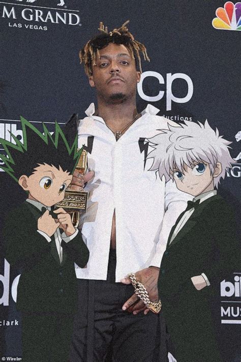 Juice Wrld And Gon And Killua Rapper With Anime Characters Rapper