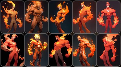 Artstation 200 Stylized Human Torch Reference Pack 4k V24 Artworks
