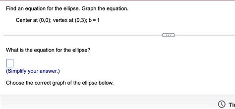 solved find an equation for the ellipse graph the equation